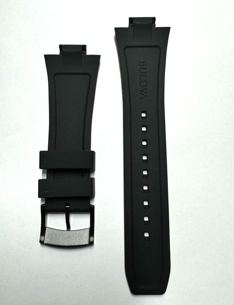 Bulova Maquina 98B381 Black Rubber Watch Band Strap | W.B.E