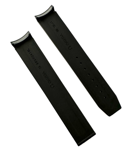 Omega Speedmaster 19mm (Longer Size) Black Rubber Band Strap | W.B.E