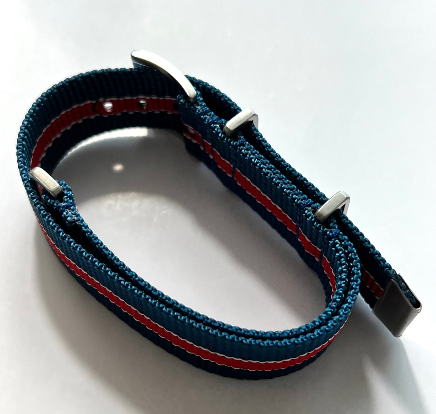 Hamilton 22mm Blue / Red Nato Watch Band Strap | W.B.E