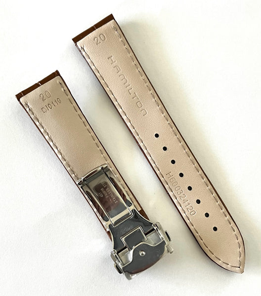 Hamilton 20mm Brown Leather Watch Strap | W.B.E