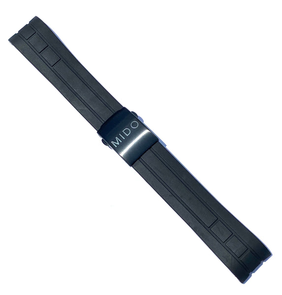 MIDO Multifort M018430 / M005929 Black Rubber Band Strap | W.B.E